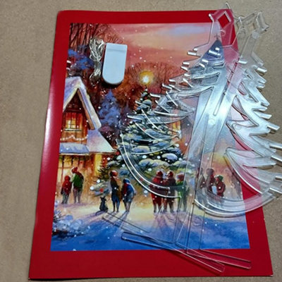 Large Christmas Card with Illuminated Christmas Tree