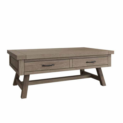Large Coffee Table - Ply/MDF - L120 x W70 x H45 cm - Grey/Oak