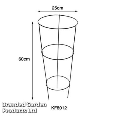 Large Conical Plant Support H60 x D25-22-18cm x 3