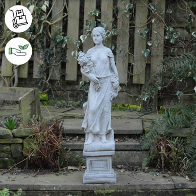 Large Conservatory Female Statue with Bouquet(No Plinth) | DIY at B&Q