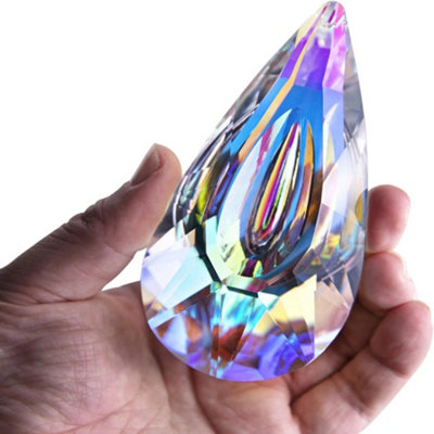 Large Crystal Sun Catcher Prism Pendant Suncatcher Rainbow Maker Window ...