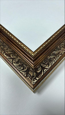 Large Dahlia Picture Frame Bronze A2