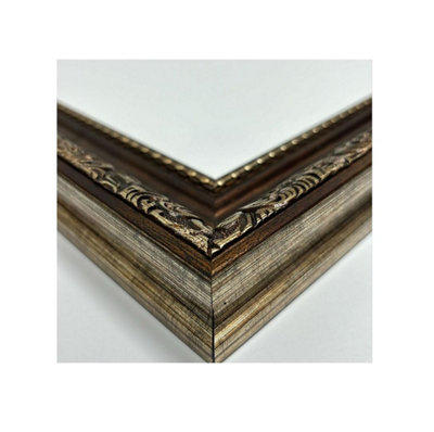 Large Dahlia Picture Frame Bronze A2