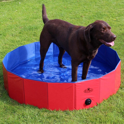 Large Dog Paddling Pool Pet Bath Tub Washing Swimming Cool Folding ...