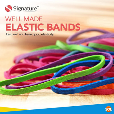 Large Elastic Bands Balls- 3 x 170 Rubber Bands Assorted Colors - Thick ...