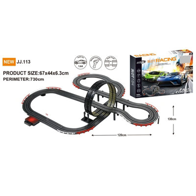 Large Electric Remote Control Slot Car Racing Track Set Kids Toy Race ...