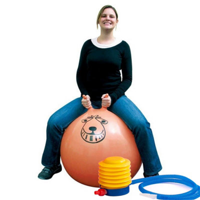 LARGE EXERCISE RETRO SPACE HOPPER TOY PLAY LARGE BALL ADULT KIDS GAME 80CM