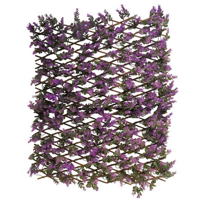 Large Faux Violet Trellis - UV & Weather Resistant Realistic Artificial ...