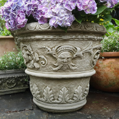Large Florentine Stone cast Garden Pot