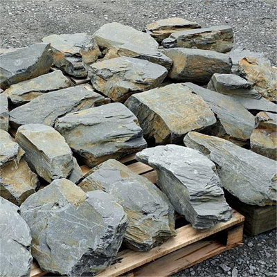 Large Garden Rockery / Pond Edging Stones - Welsh Slate 450-600mm