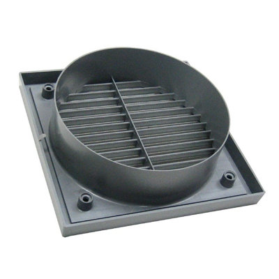 Large Grey Extractor Louvre Air Vent 6 Inch Duct Grille 150mm Wall Fan ...