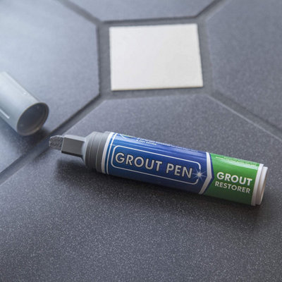 Large Grout Pen Dark Grey - Revives & Restores Stained Tile Grout ...