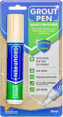 Large Grout Pen - Designed for restoring tile grout in bathrooms ...