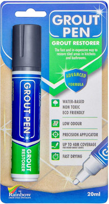 Large Grout Pen - Designed for restoring tile grout in bathrooms ...