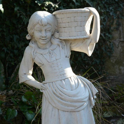 Large Gypsy Girl Statue with Basket | DIY at B&Q