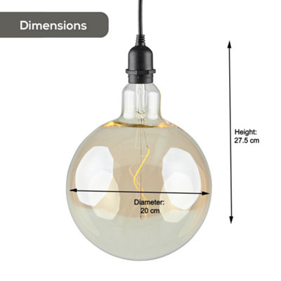 Large Hanging Edison Bulb Outdoor Light