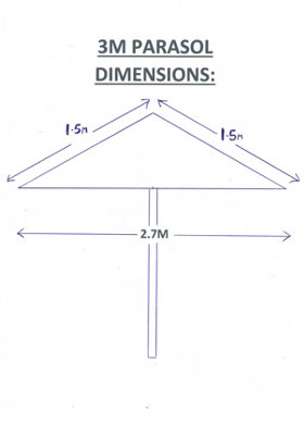 Large Hardwood Garden Parasol Umbrella-3.5M Wide Dark Green