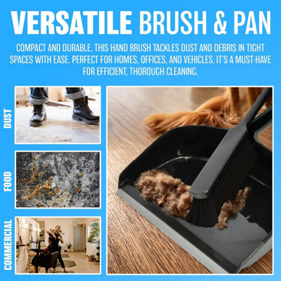 Large Heavy Duty Dustpan And Brush Wide Dust Pan Cleaning Sweeping ...