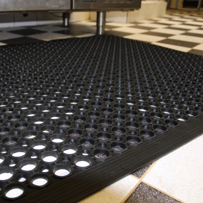 Large Heavy Duty Rubber Mat Industrial Bar Safety Anti-Fatigue Non Slip ...