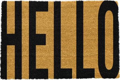 Large Hello Text Style Doormat