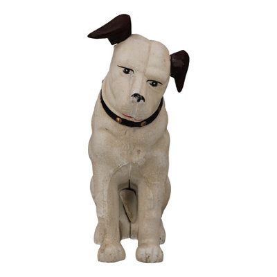 Large HMV Nipper Dog Music Figurine Cast Iron Money Bank Box Change Jar ...