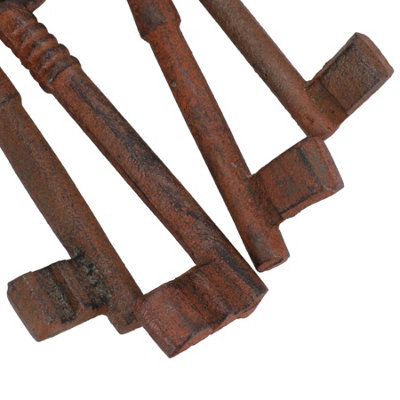 Large Jailer Rust Keys Cast Iron Door Rustic Decoration Garden Tool ...