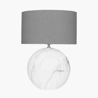 Large Marble Effect Ceramic Table Lamp