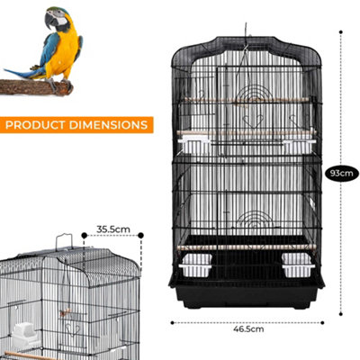 Large Metal Bird Cage Budgie Canary Parakeet Cockatiel Finch Lovebird ...