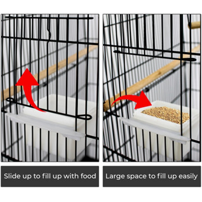 Large Metal Bird Cage Budgie Canary Parakeet Cockatiel Finch Lovebird ...