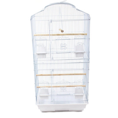 Large Metal Bird Cage White With Swing