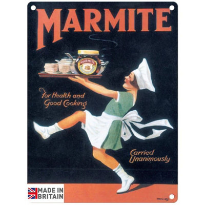 Large Metal Sign 60 x 49.5cm Vintage Retro Marmite | DIY at B&Q