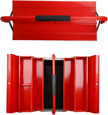 Large Metal Tool Box Heavy Duty 3 Tier Cantilever Portable Tool Case ...