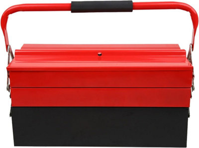 Large Metal Tool Box Heavy Duty 3 Tier Cantilever Portable Tool Case ...