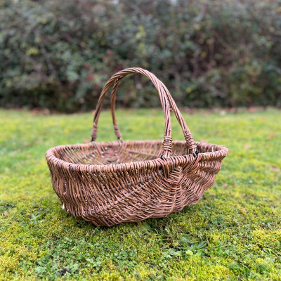 Large Natural Willow Wicker Garden Trug Basket | DIY at B&Q