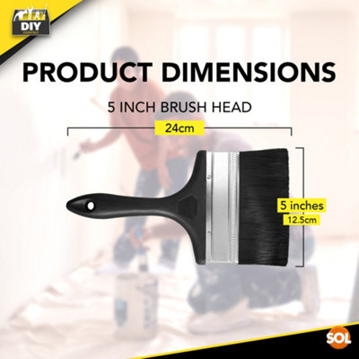 Large Paint Brush 5 Inch, Ideal Fence Brush, Masonry Paint Brush ...