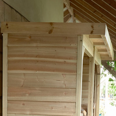 Large Pent Wooden Overlap Log Store (2.7m x 0.9m)