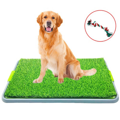 Large Pet Dog Toilet Mat Indoor Restroom Training Grass Potty Pad Loo Tray PadUK