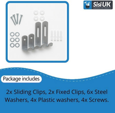 Large Picture Hanging Kit with Screws Plugs and Clips for Wall Mirror ...