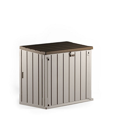 Large Plastic Garden Storage Unit - 842 litre taupe