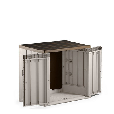 Large Plastic Garden Storage Unit - 842 litre taupe