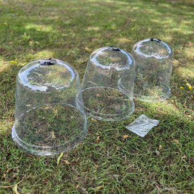 Large Plastic Plant Protection Garden Bell Cloche Covers with Ground ...