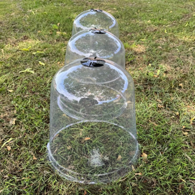 Large Plastic Plant Protection Garden Bell Cloche Covers with Ground ...