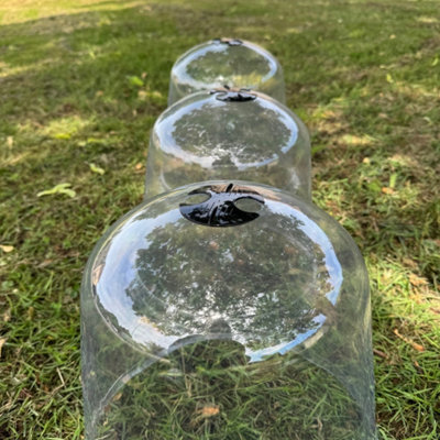 Large Plastic Plant Protection Garden Bell Cloche Covers with Ground ...