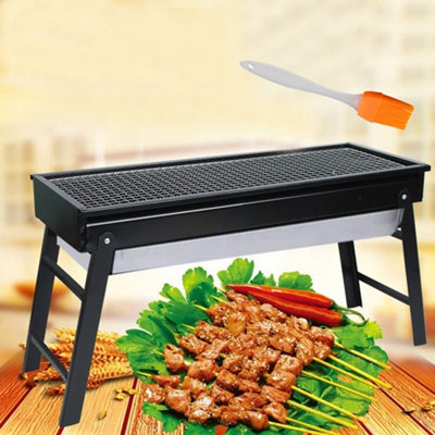 Large Portable Folding Charcoal BBQ Grill for Outdoor Garden & Camping