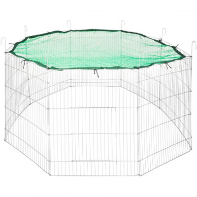 Large rabbit run with safety net, 204cm diameter - green | DIY at B&Q