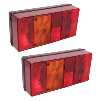 Large Rear Trailer Combination Lamp / Light PAIR TR050