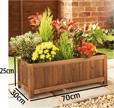 Large Rectangular Planter Free Standing Oblong Plant Troughs Outdoor ...
