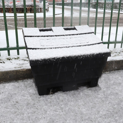 Large Recycled Black Grit Bin - 6 Cu Ft / 175 Kg