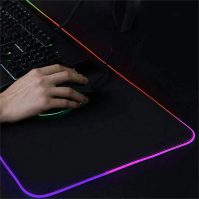 Large RGB Colorful LED Lighting Gaming Mouse Pad Mat