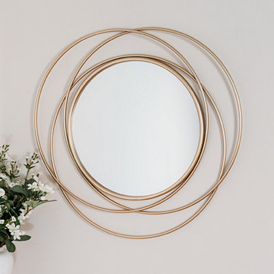 Large Round Gold Swirl Mirror 67cm x 67cm